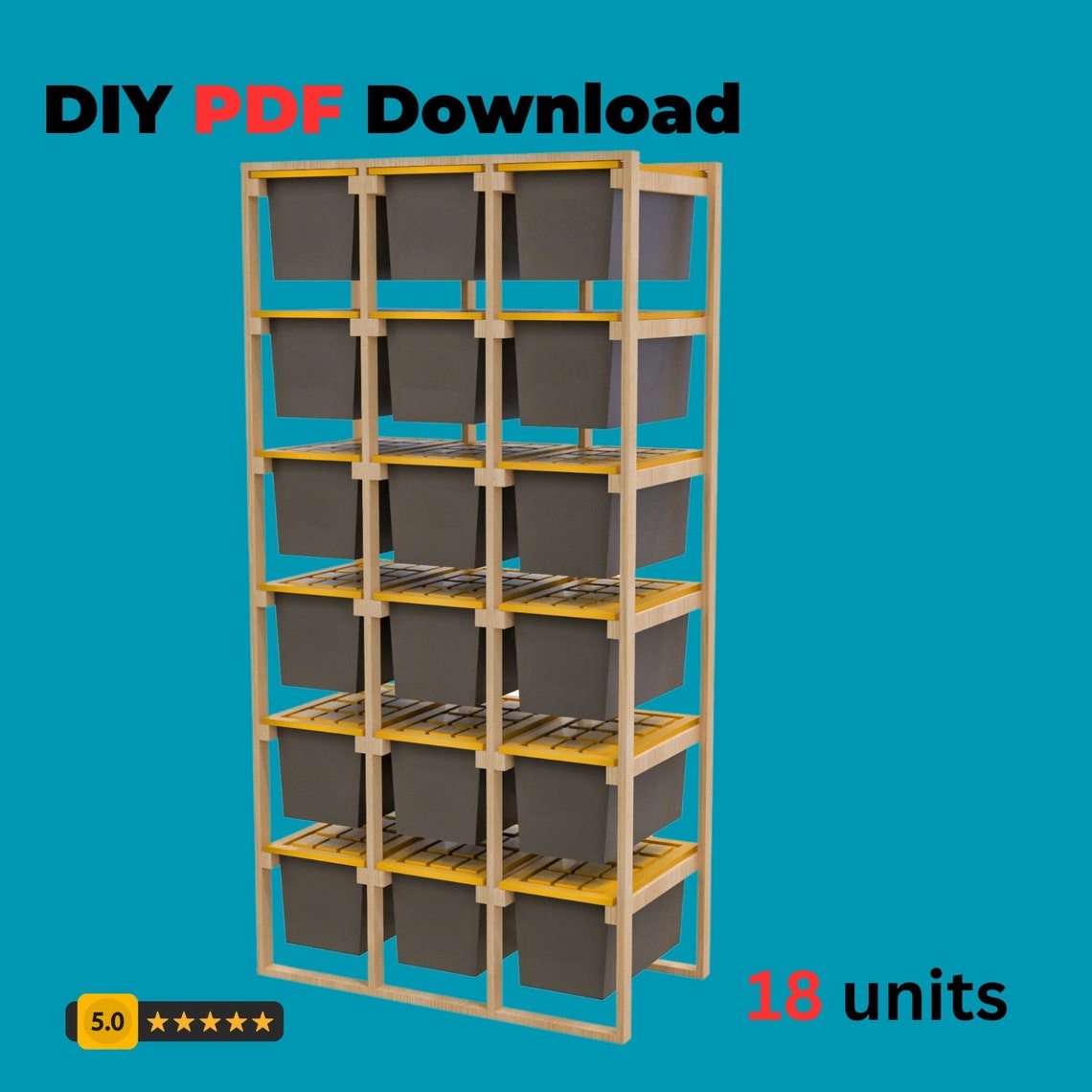 27 Gallon Tote Storage, Garage Tote Storage, Large Tote Rack Plans ...