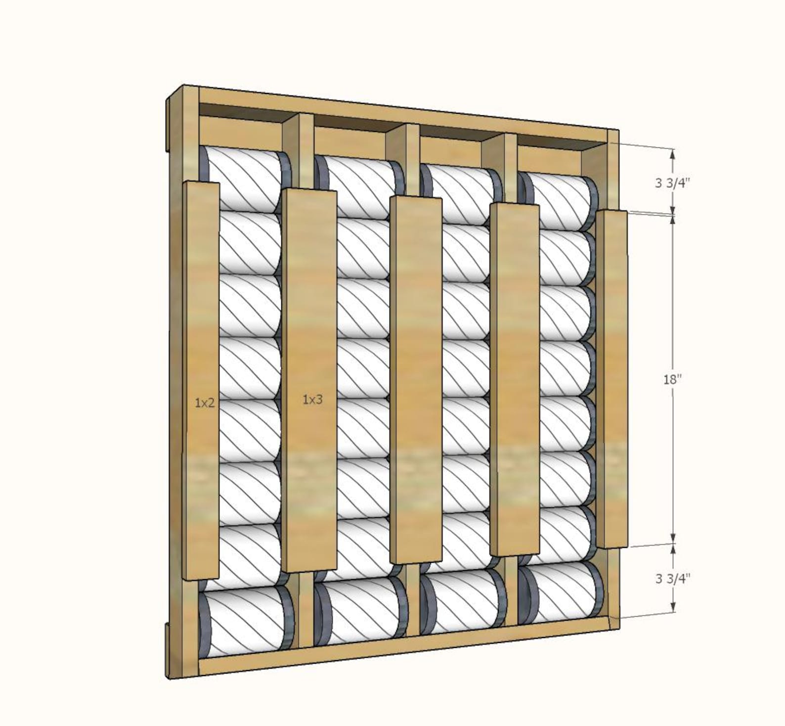 Wall Mounted Can Organizer, Wood Wall Can Organizer, Food Organizer ...