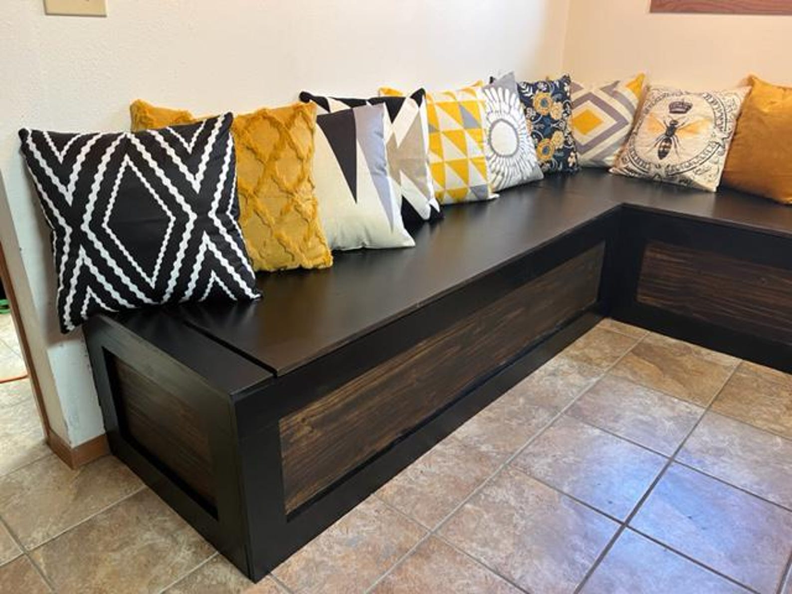 Corner Bench Plan, Kitchen Banquette, Booth and Benches, Breakfast Nook ...