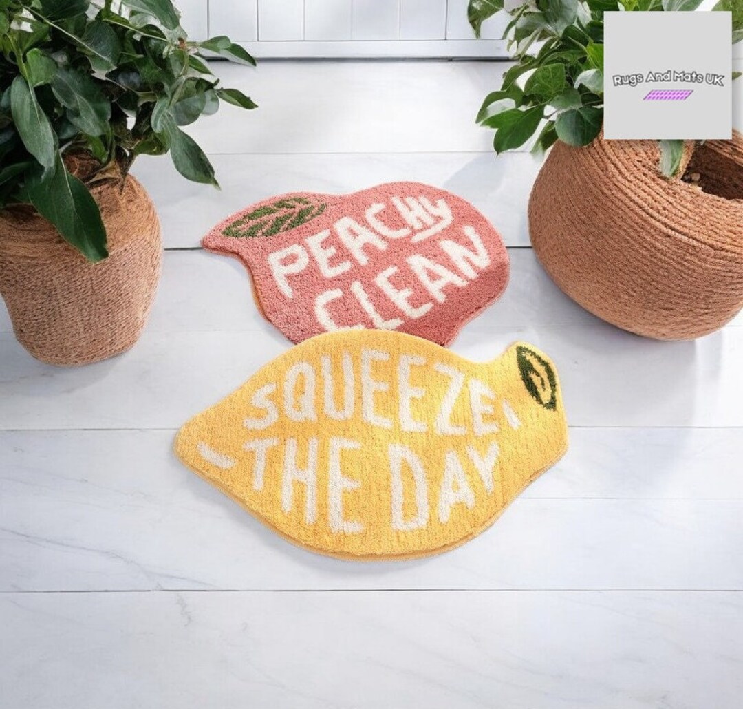 Creative Fruit Bath Rug, Peachy Clean Water Absorbent Bath Mat, Squeeze ...