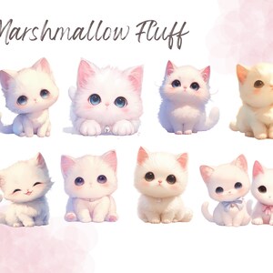Cute Cats Kitten Clipart | 40 PNG Cute Kitten Cat PNG Perfect for Card ...