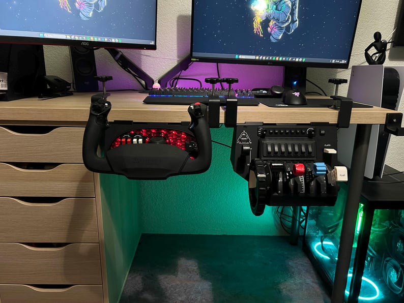 Under Desk Mount for Honeycomb Alpha Flight Yoke & Bravo Throttle ...
