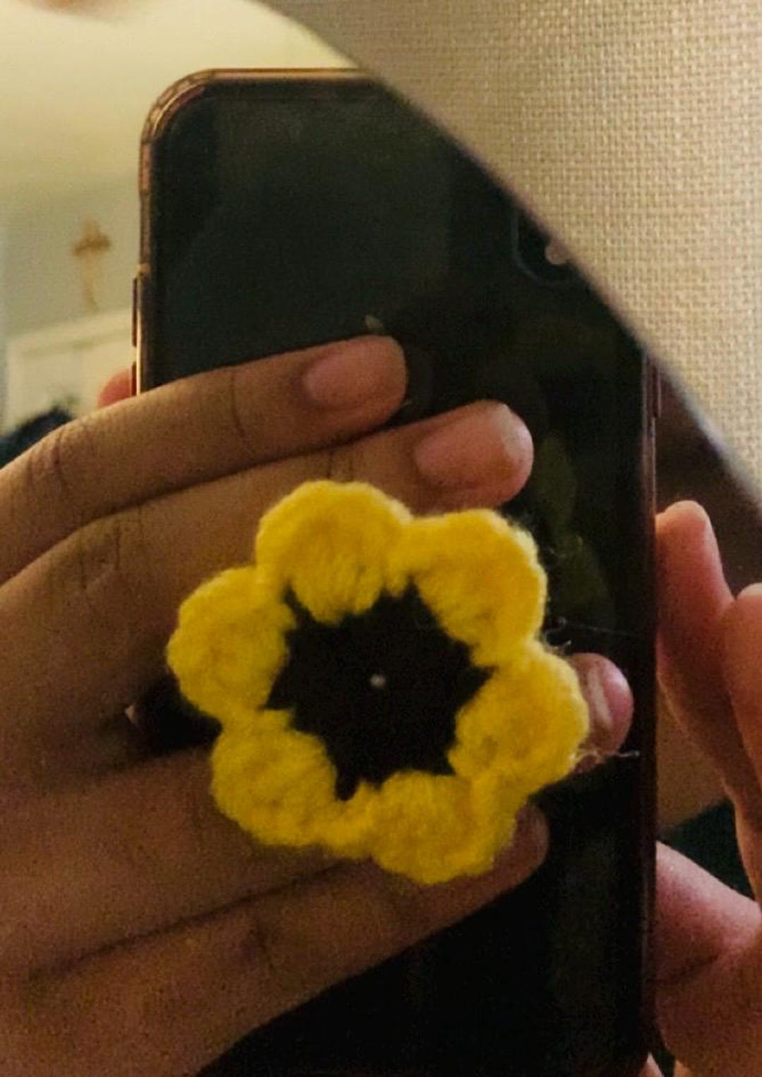 Crochet Sunflower Phone Pop-sockets/ Phone Grips - Etsy