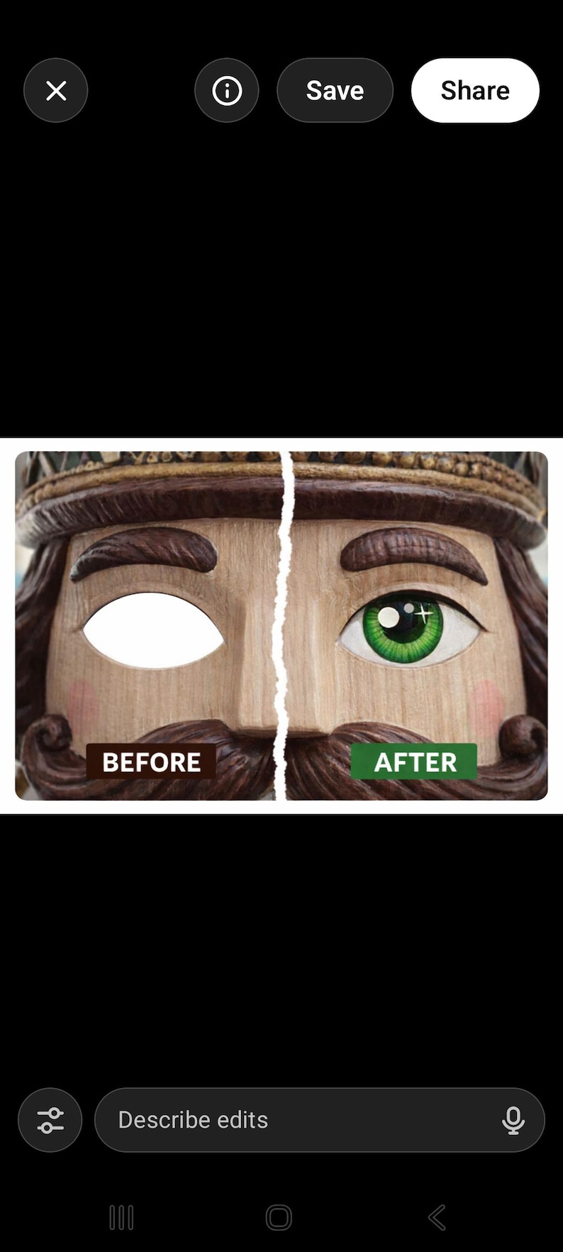 Realistic Nutcracker Eye Inserts | Hand-painted Green Eyes, Custom ...