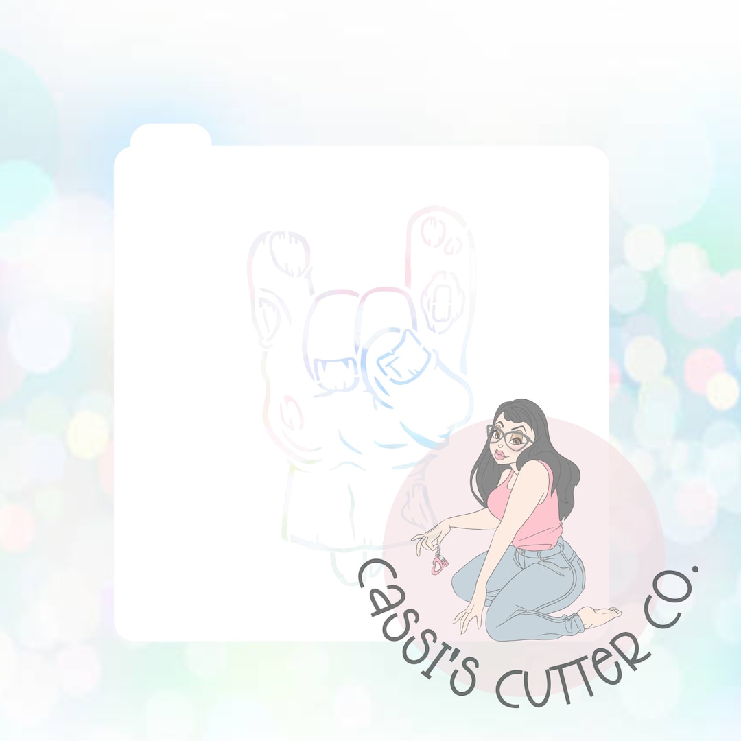 Zombie Rock Hand PYO Cookie Stencil - Etsy