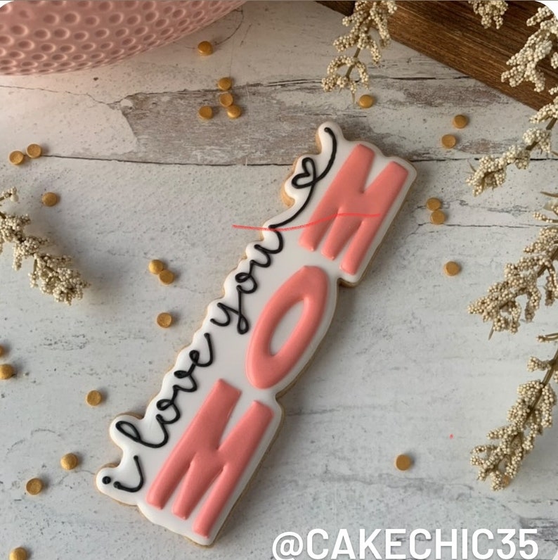 I Love You Mom Cookie Cutter - Etsy