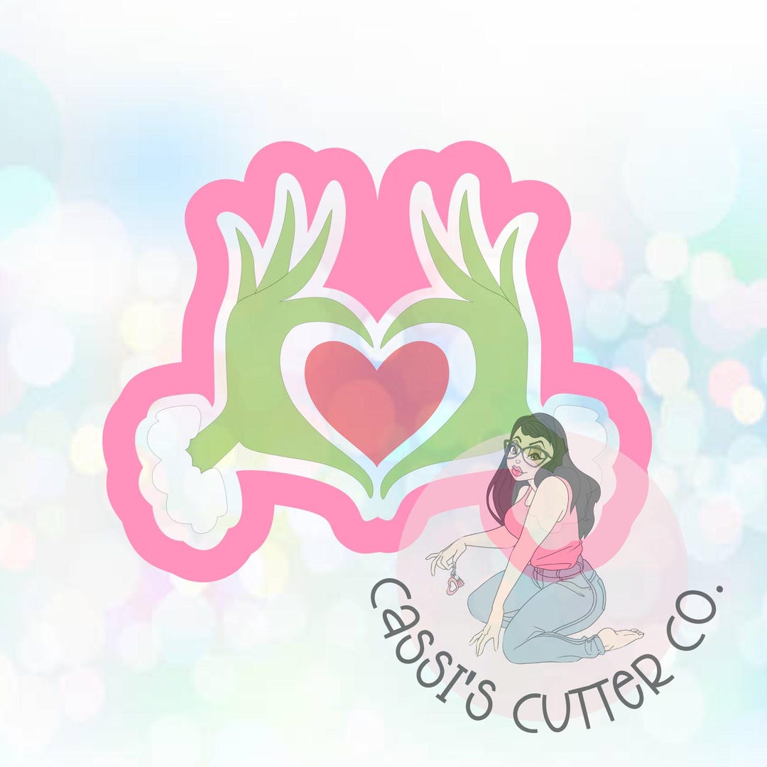 Grumpy Heart Hands Cookie Cutter - Etsy