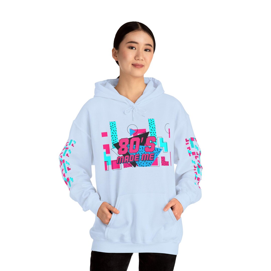 Retro Hoodie 80s Made Me, Vintage Pullover Jumper, Nostalgic Graphic ...