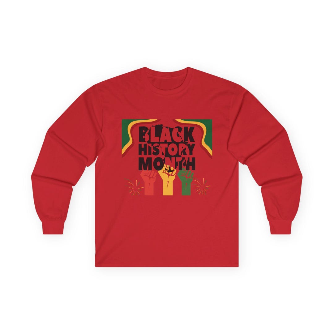 Black History Month Celebrate Tee, Long Sleeve Shirt African American ...