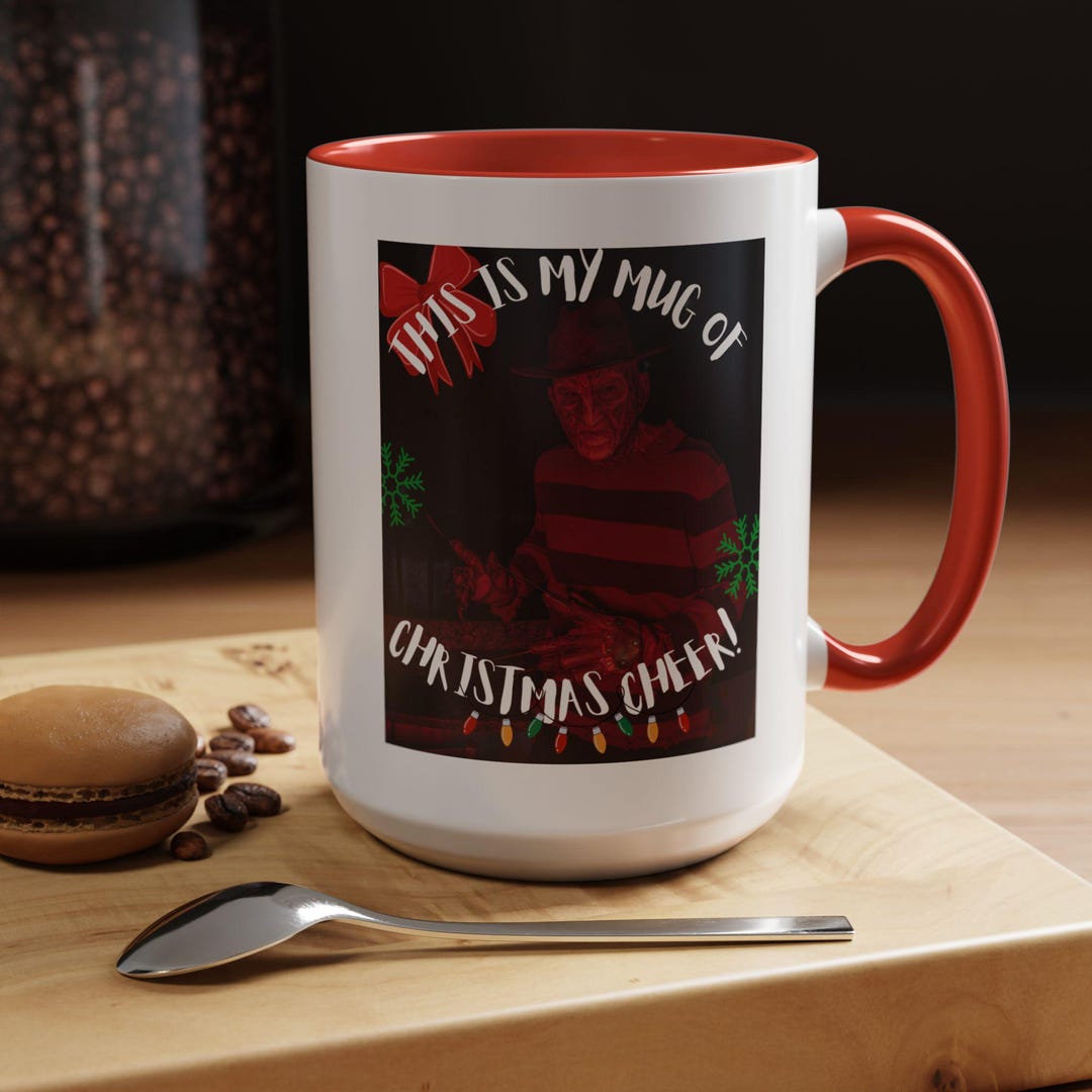 Mug, Christmas Horror Freddy Scary Coffee Cup, Gift for Horror Movie ...