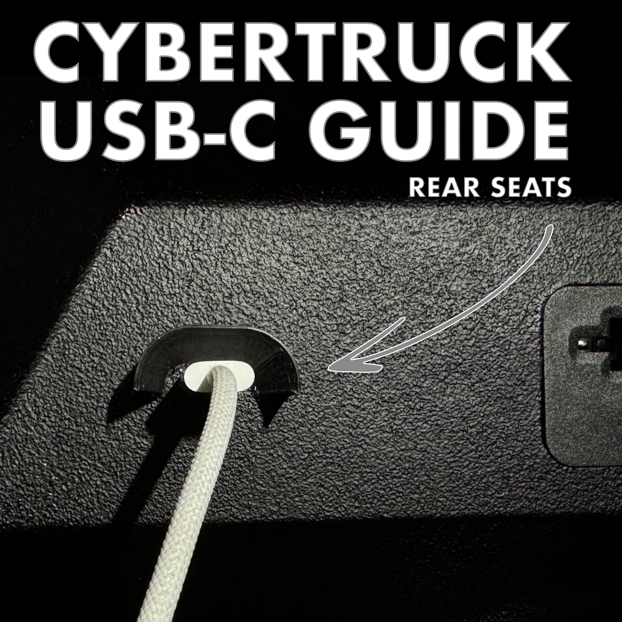 Cybertruck USB-C Guide Rear-seat Console (set of 2) - Etsy
