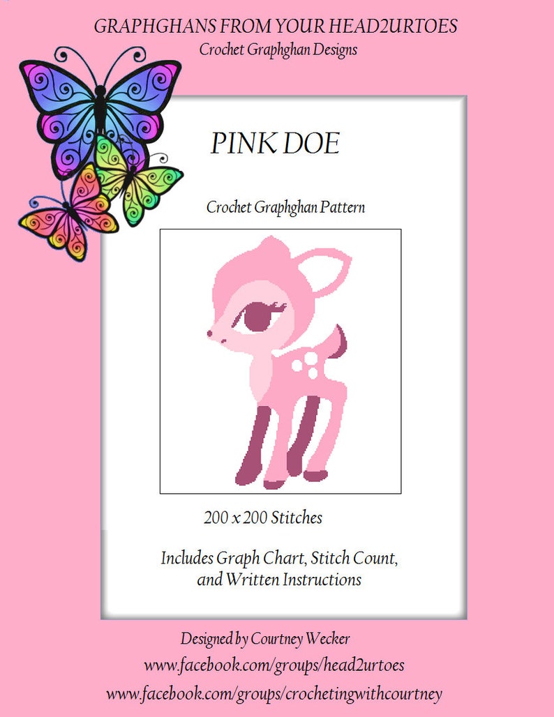 Pink Doe - Crochet Graphghan Pattern - Etsy