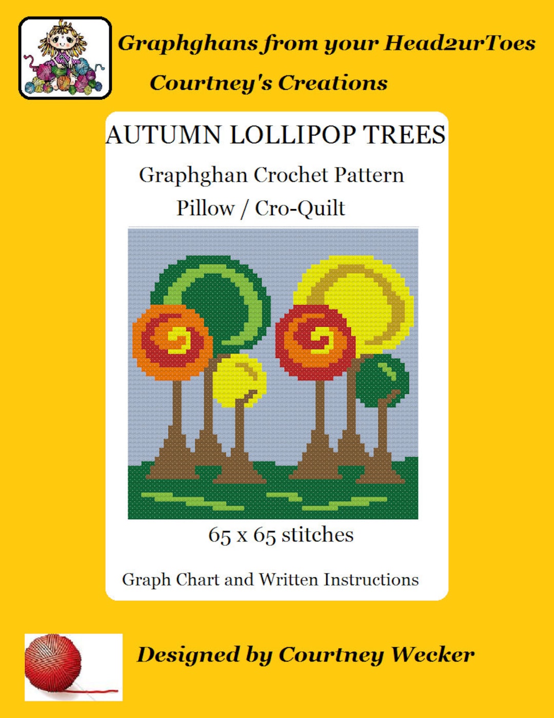 Autumn Lollipop Trees - Graphghan Crochet Pattern - Etsy