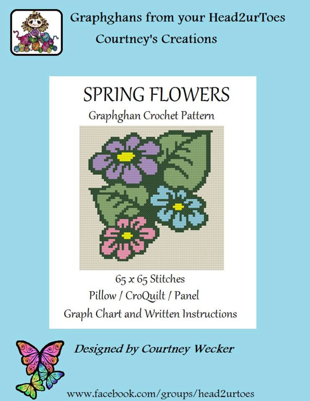 Spring Flowers - Graphghan Crochet Pattern - Etsy