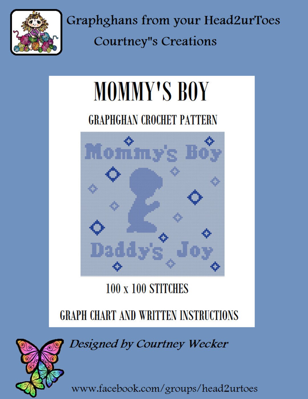 Mommys Boy - Graphghan Crochet Pattern - Etsy