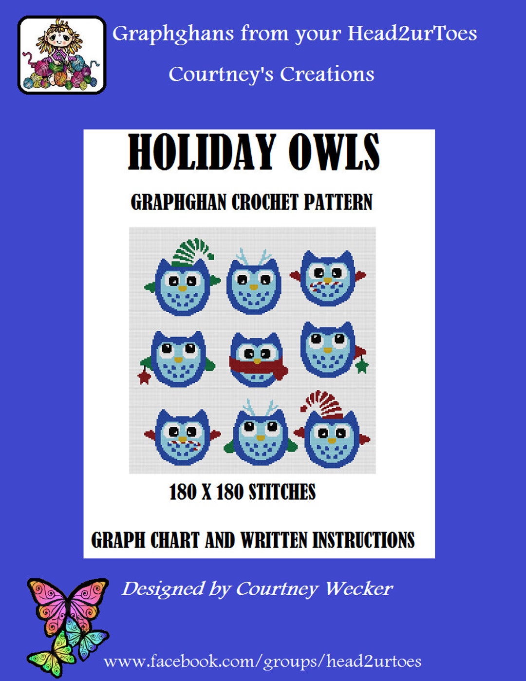 Holiday Owls - Graphghan Crochet Pattern - Etsy