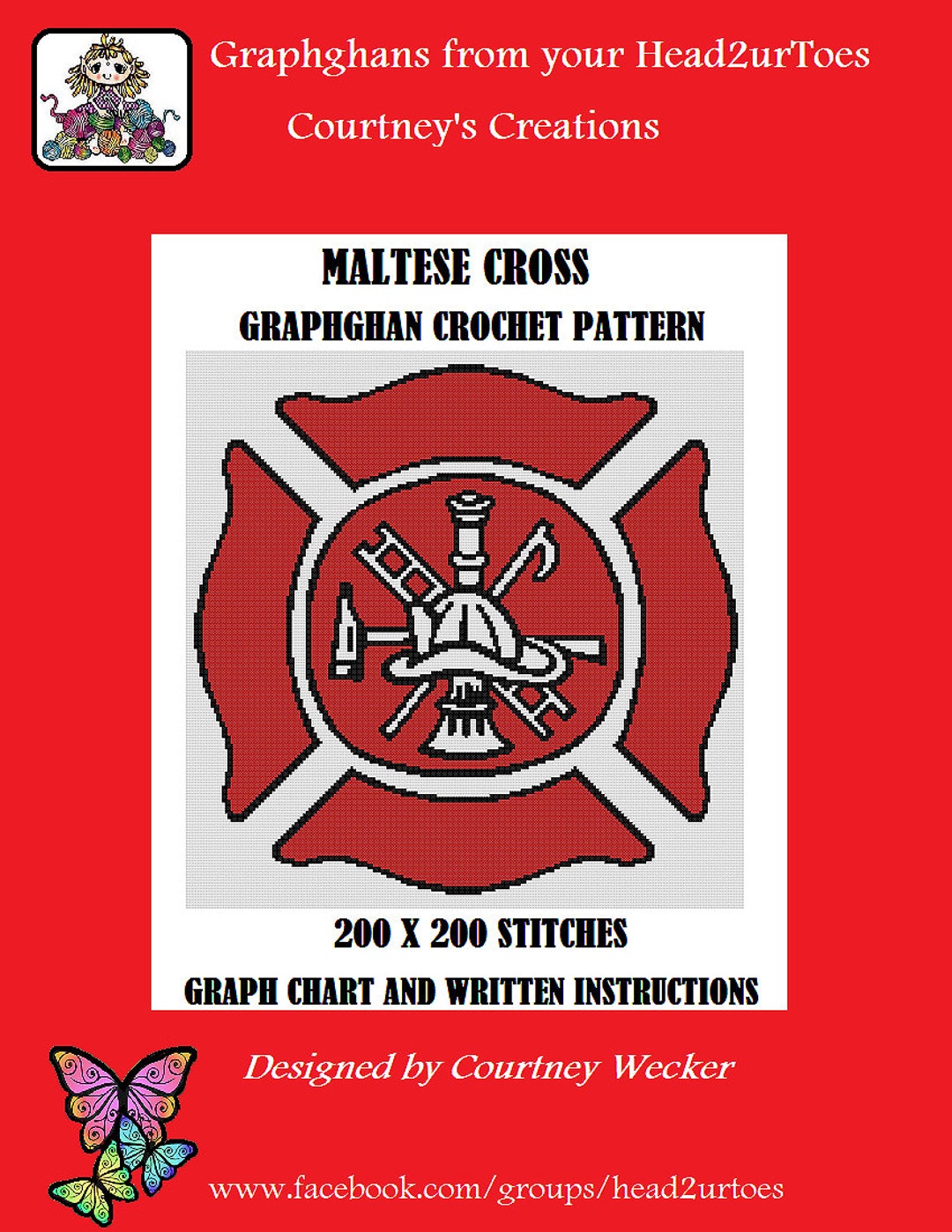 Maltese Cross - Graphghan Crochet Pattern - Etsy