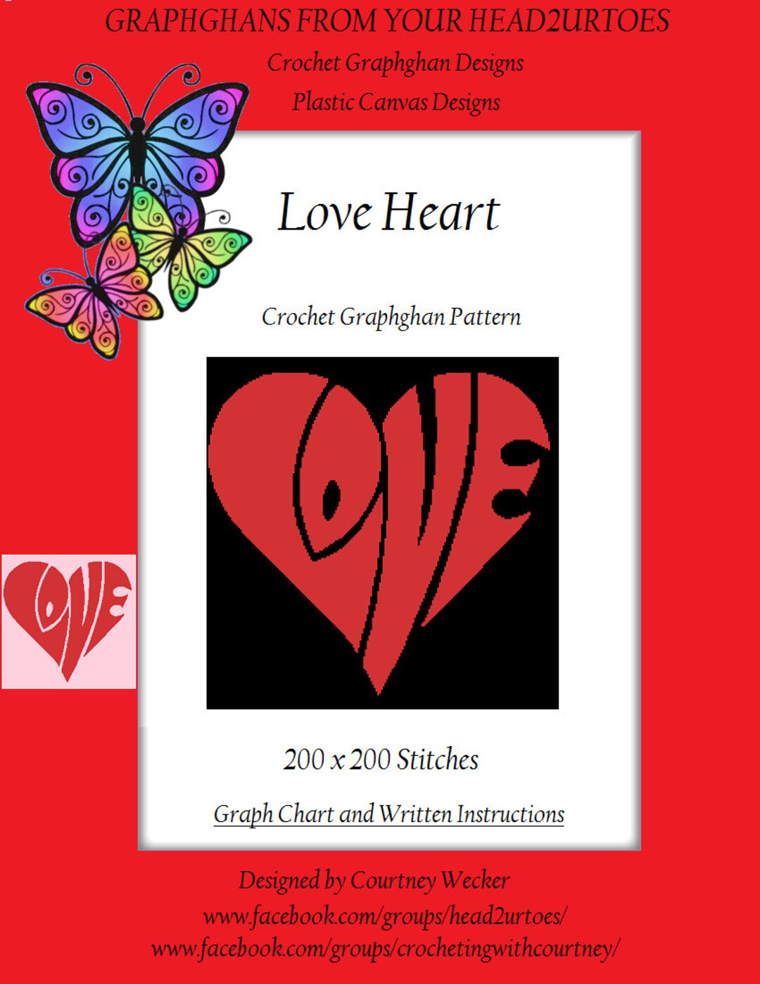 Love Heart - Graphghan Crochet Pattern - Etsy