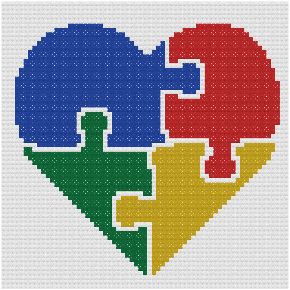 Autism Heart - Graphghan Crochet Pattern - Etsy