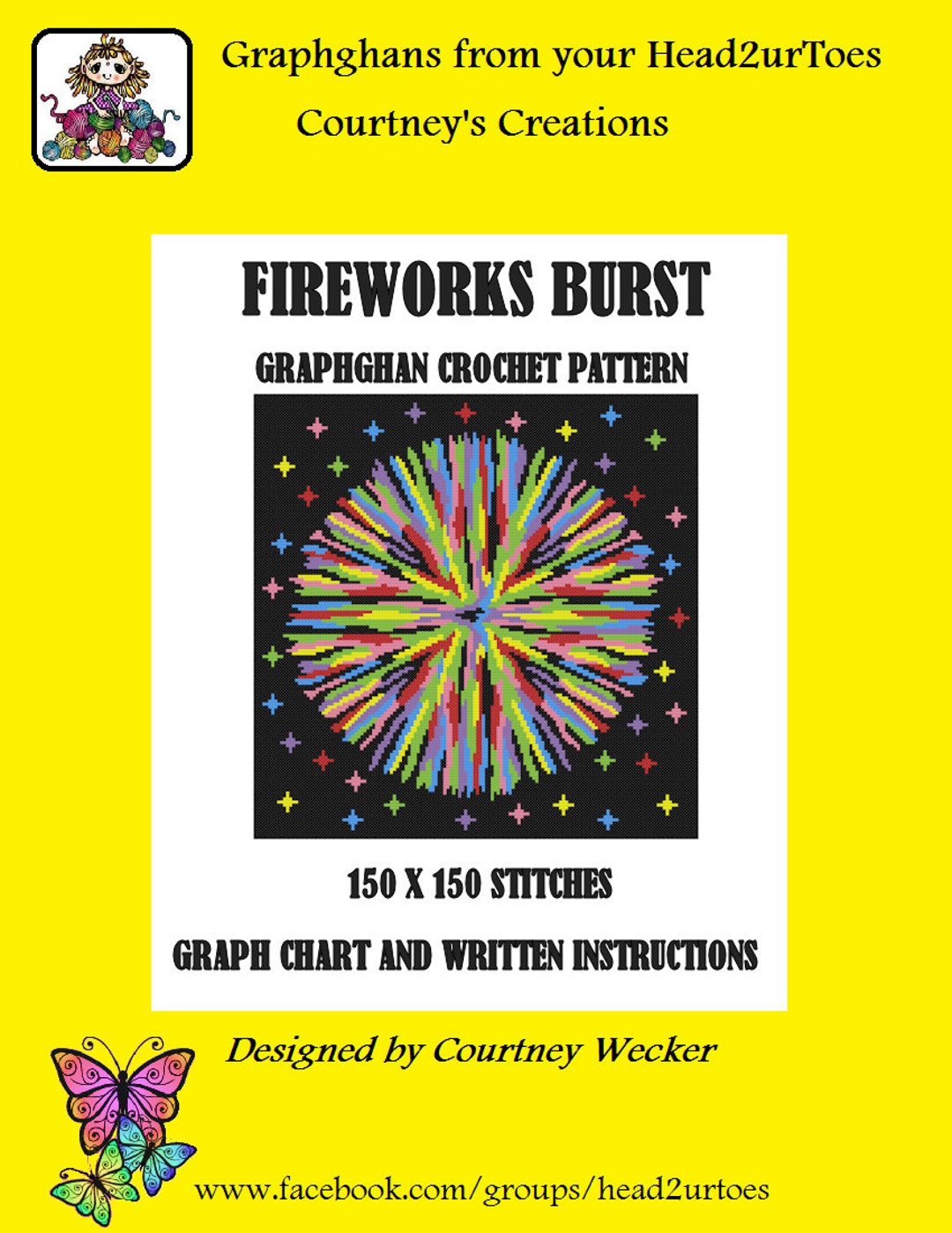 Fireworks Burst - Graphghan Crochet Pattern - Etsy