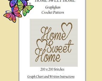 Home Sweet Home Crochet Graph Pattern - Etsy