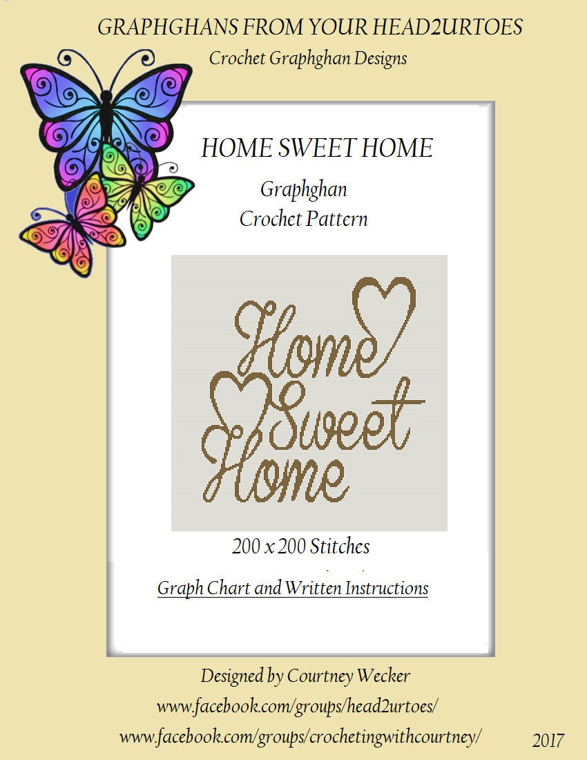 Home Sweet Home - Crochet Graphghan Pattern - Etsy
