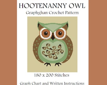 Owl Graphghan Crochet Afghan Pattern - Etsy