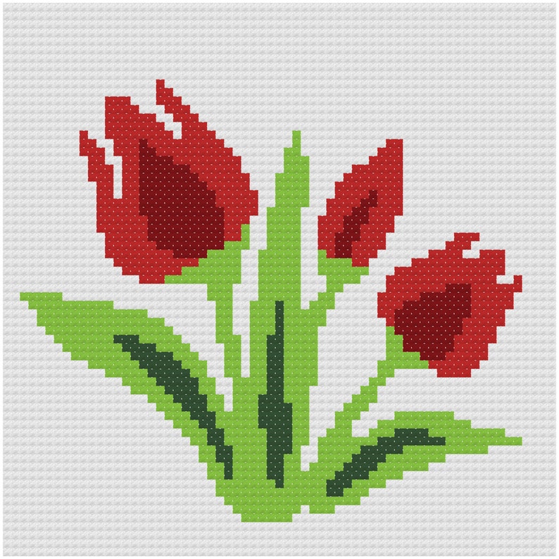 Tulips - Graphghan Crochet Pattern - Etsy