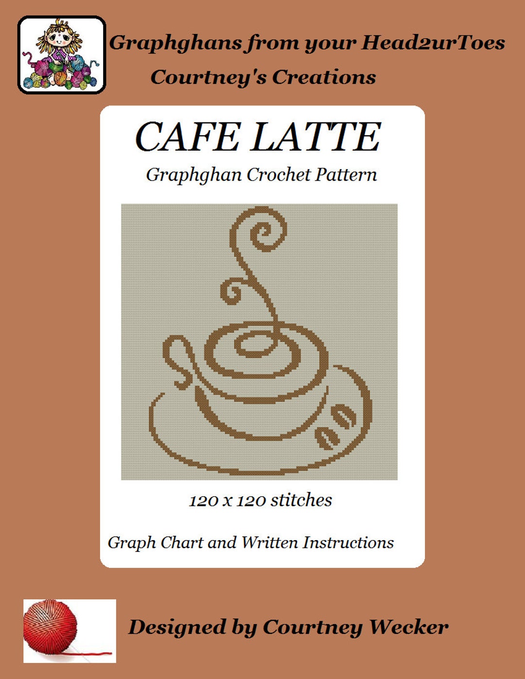 Cafe Latte - Graphghan Crochet Pattern - Etsy