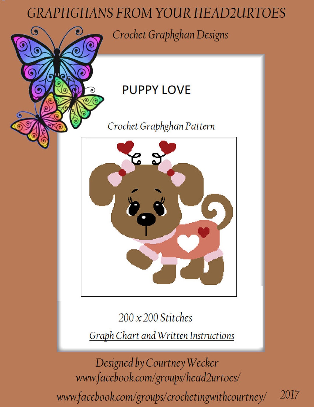 Puppy Love - Crochet Graphghan Pattern - Etsy