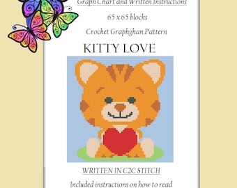 Two Ferrets Afghan Blanket PDF Pattern for Single Crochet or - Etsy