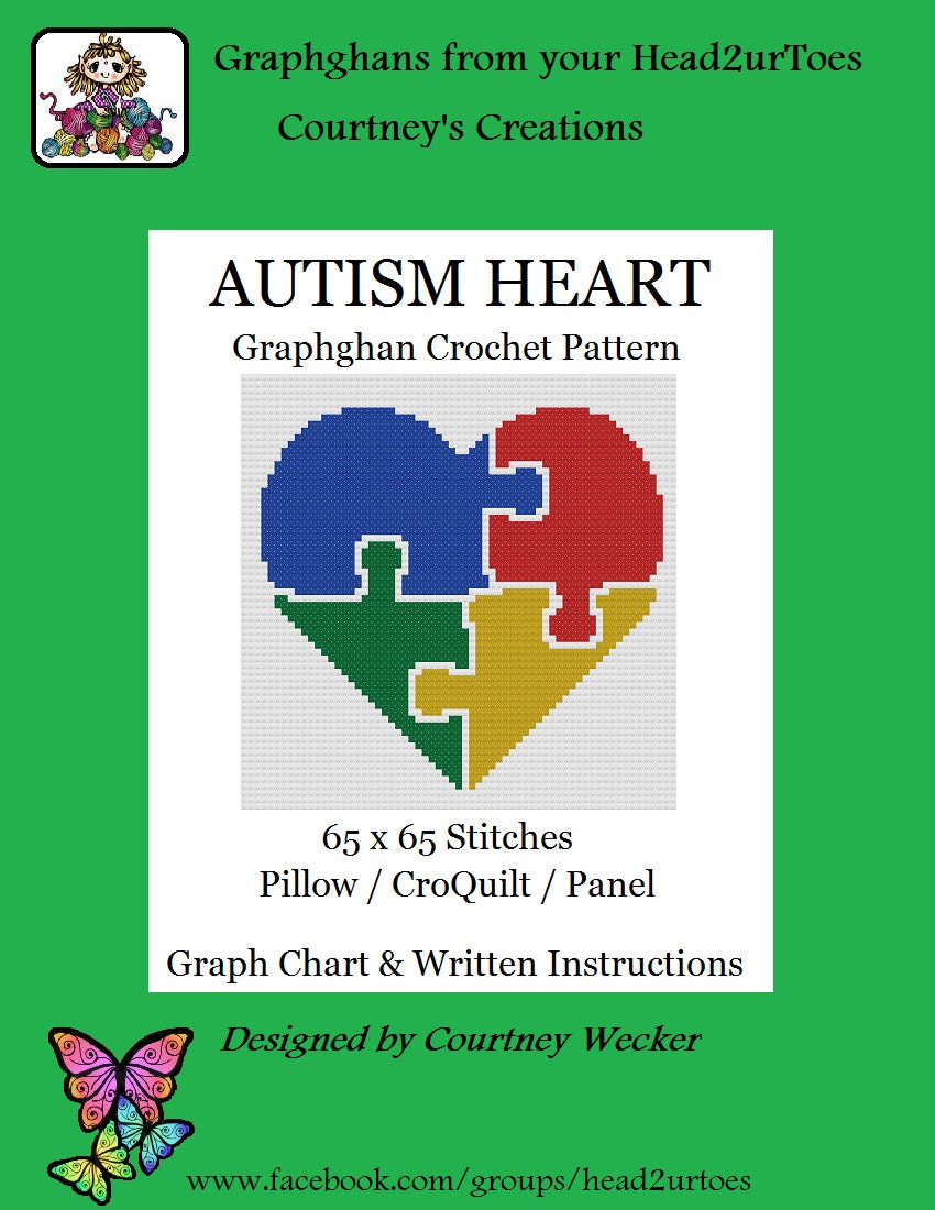 Autism Heart - Graphghan Crochet Pattern - Etsy
