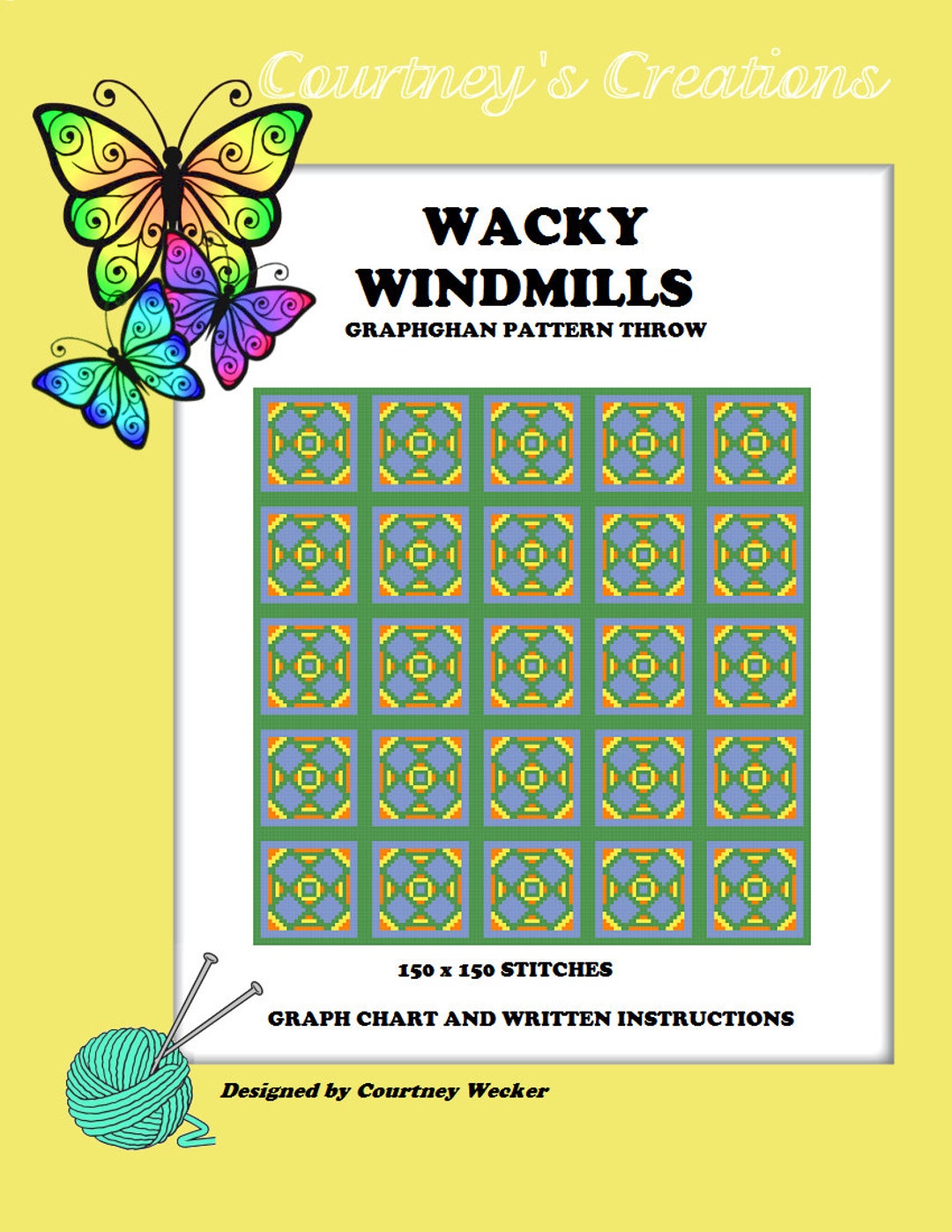 Wacky Windmill - Graph Chart and Written Instructions - Etsy