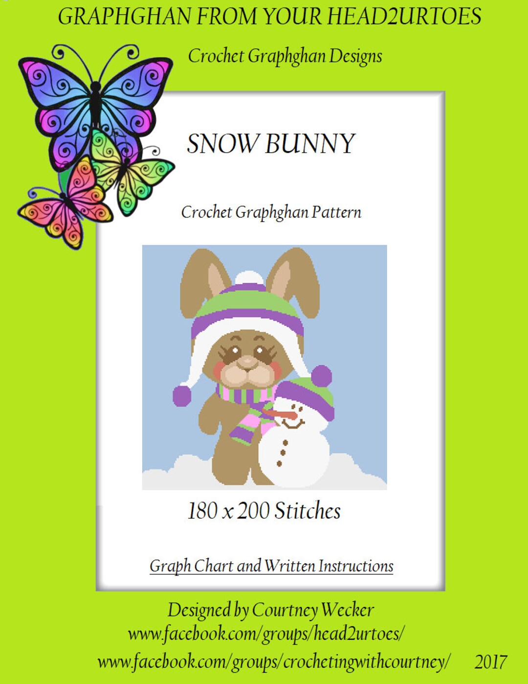Snow Bunny - Crochet Graphghan Pattern - Etsy