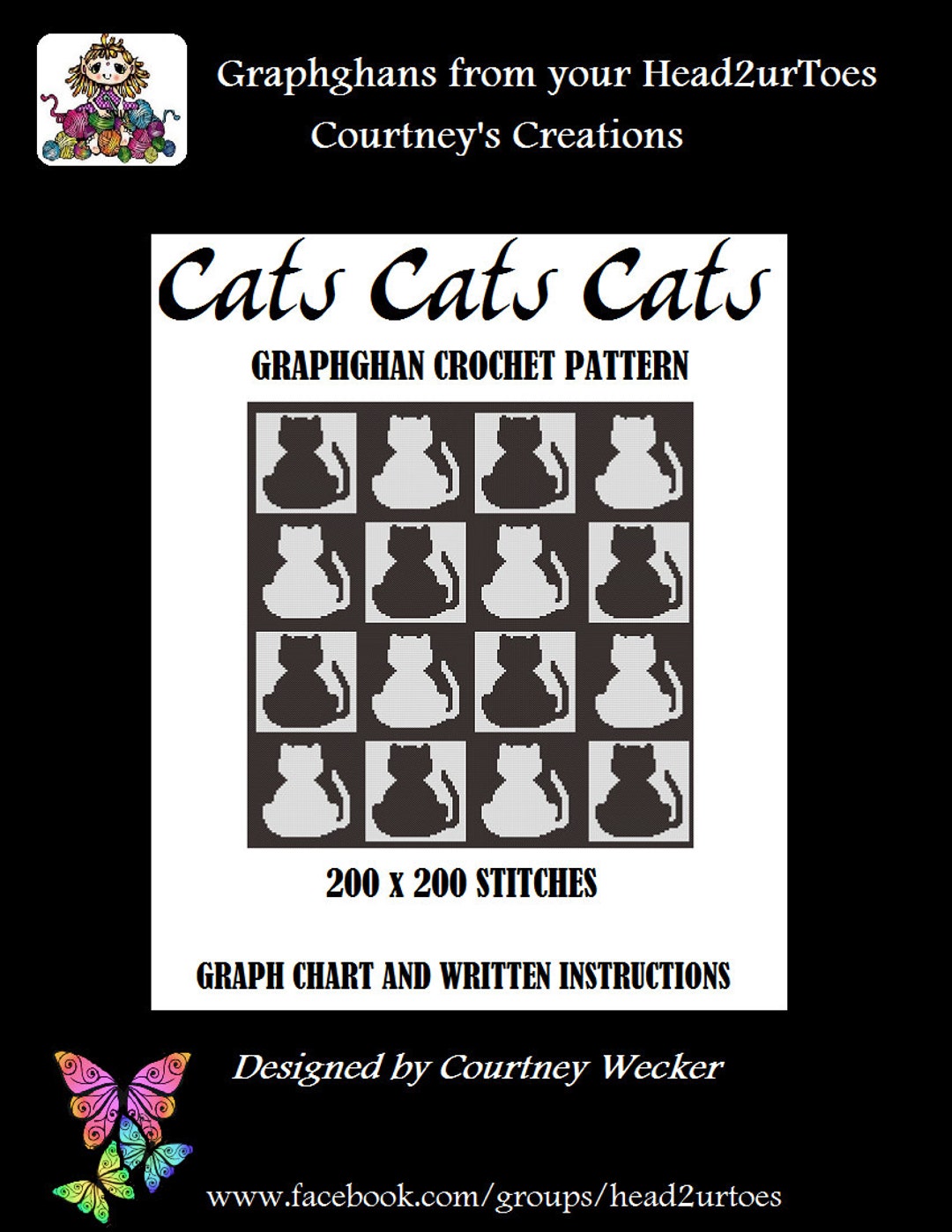 Cats Cats Cats - Graphghan Crochet Pattern - Etsy