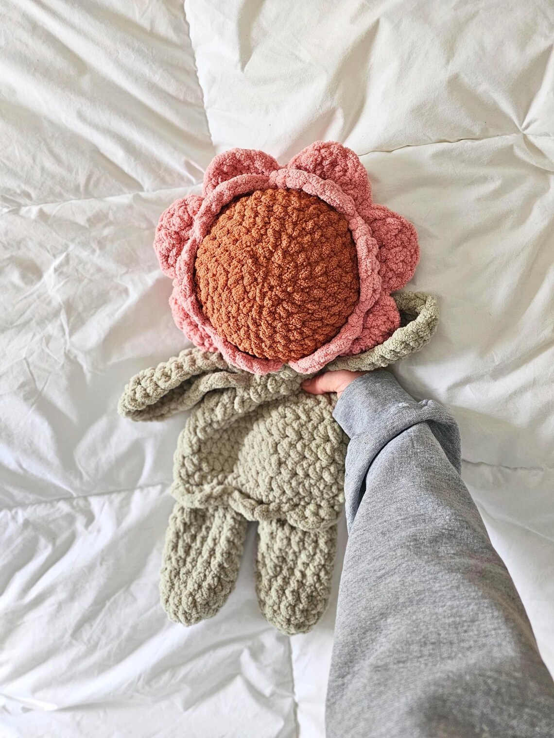Poppy Flower Snuggler | Flower Snuggler | Flower Lovey | Crochet Flower ...