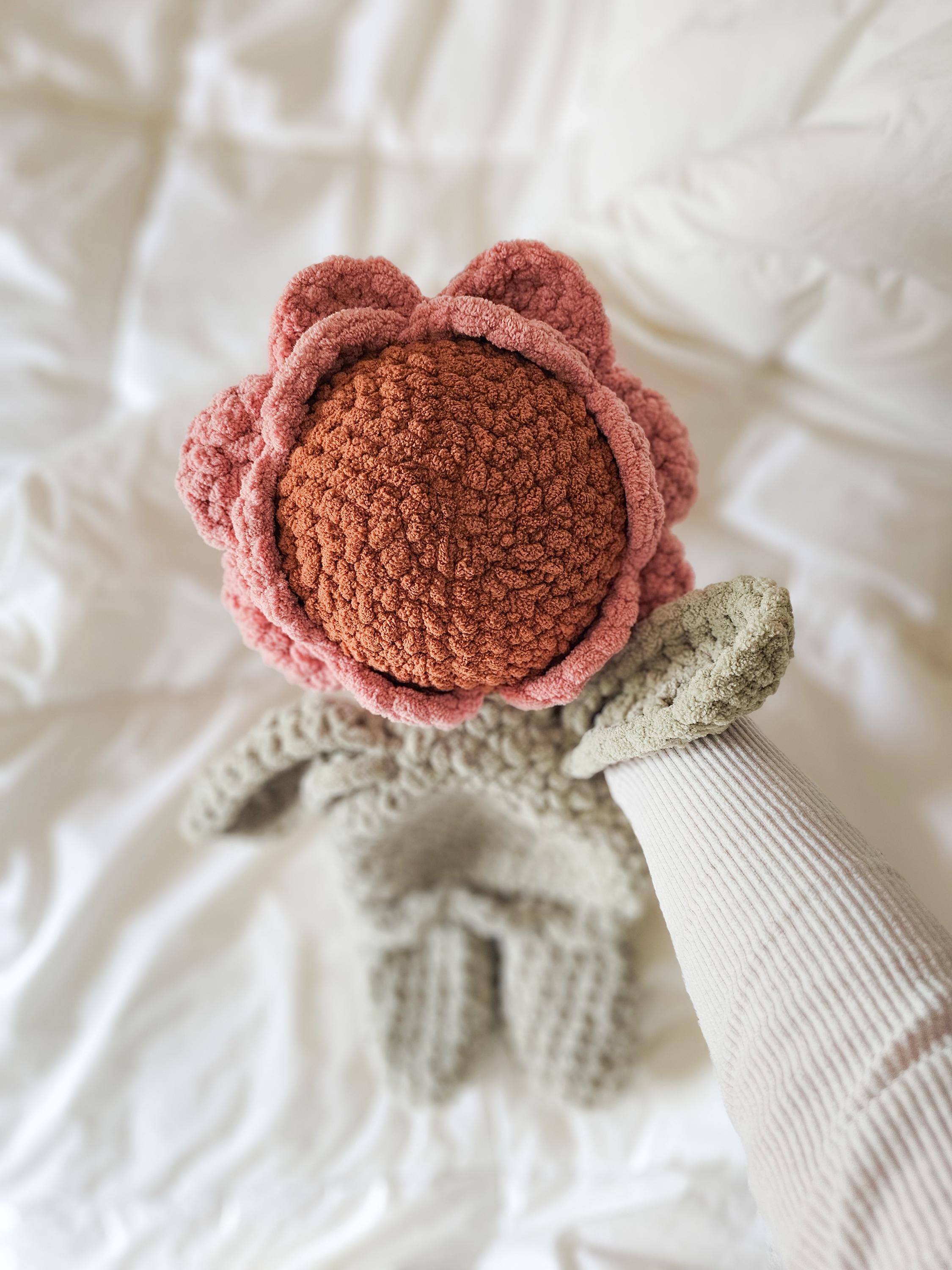 Poppy Flower Snuggler | Flower Snuggler | Flower Lovey | Crochet Flower ...