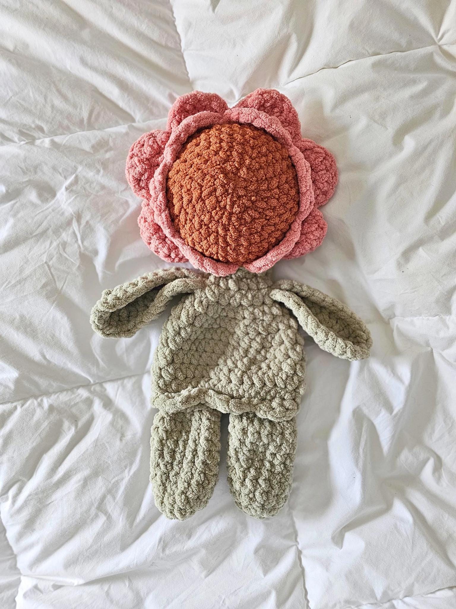 Poppy Flower Snuggler Flower Snuggler Flower Lovey Crochet Flower ...