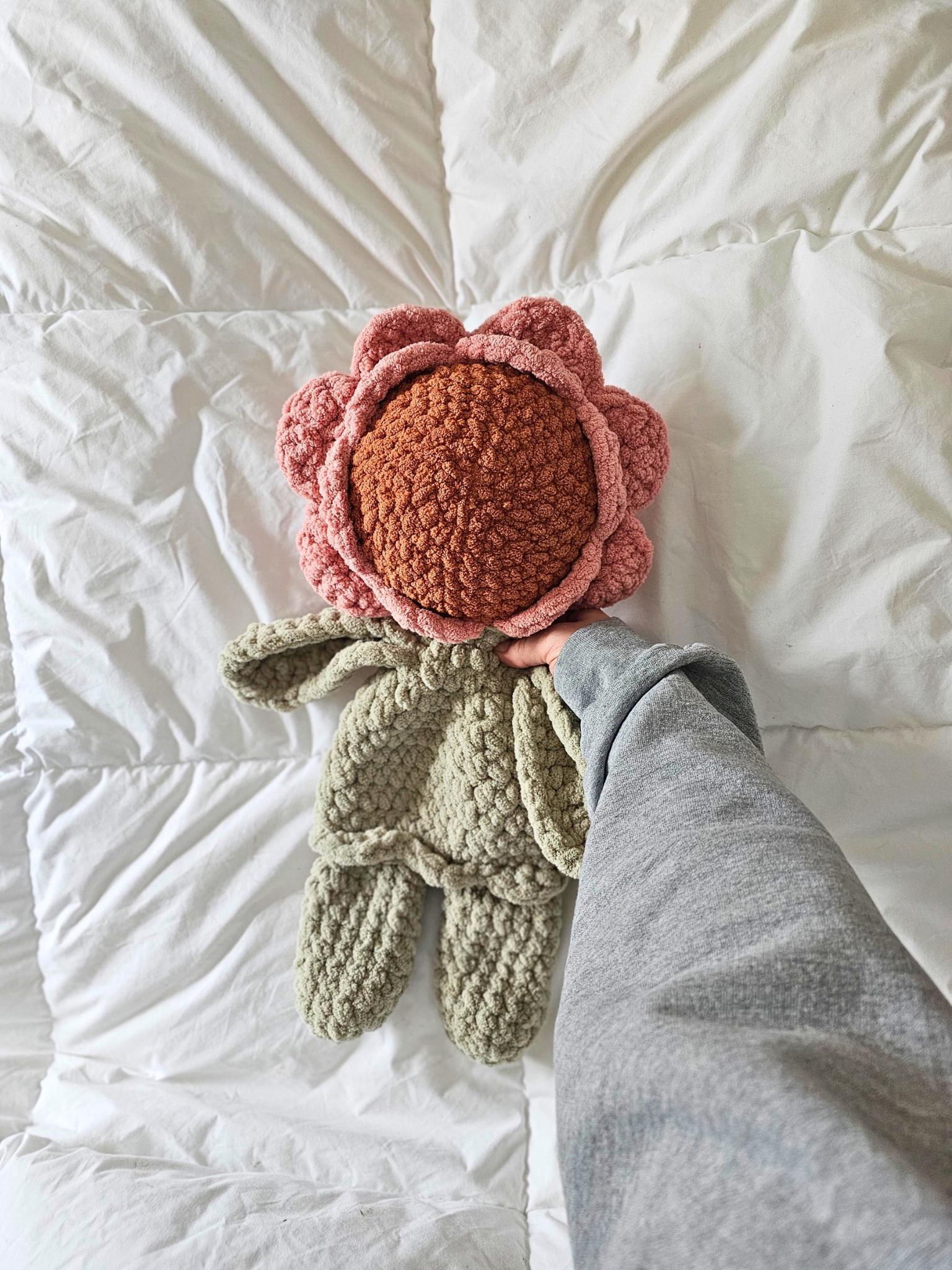 Poppy Flower Snuggler Flower Snuggler Flower Lovey Crochet Flower ...
