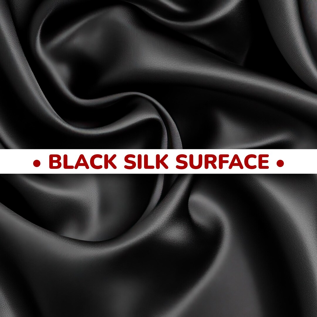 Black Silk Texture Digital Paper - 12 JPG Showing Soft Folds & Raised ...