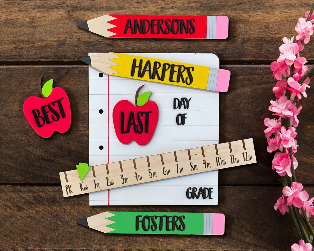 Personalized First Day of School Sign, Custom School Board, Back to ...