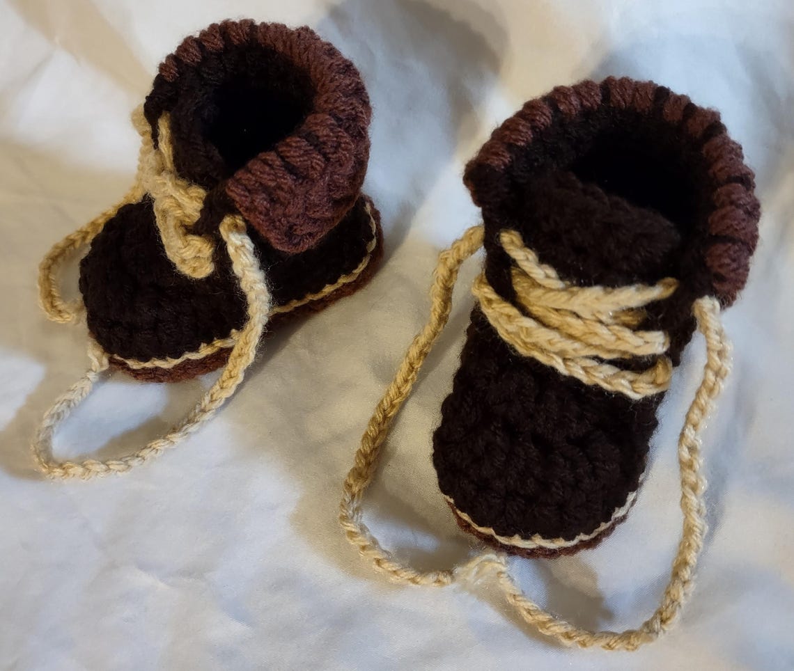 Crochet Baby "work Boots" Style #1 - Etsy