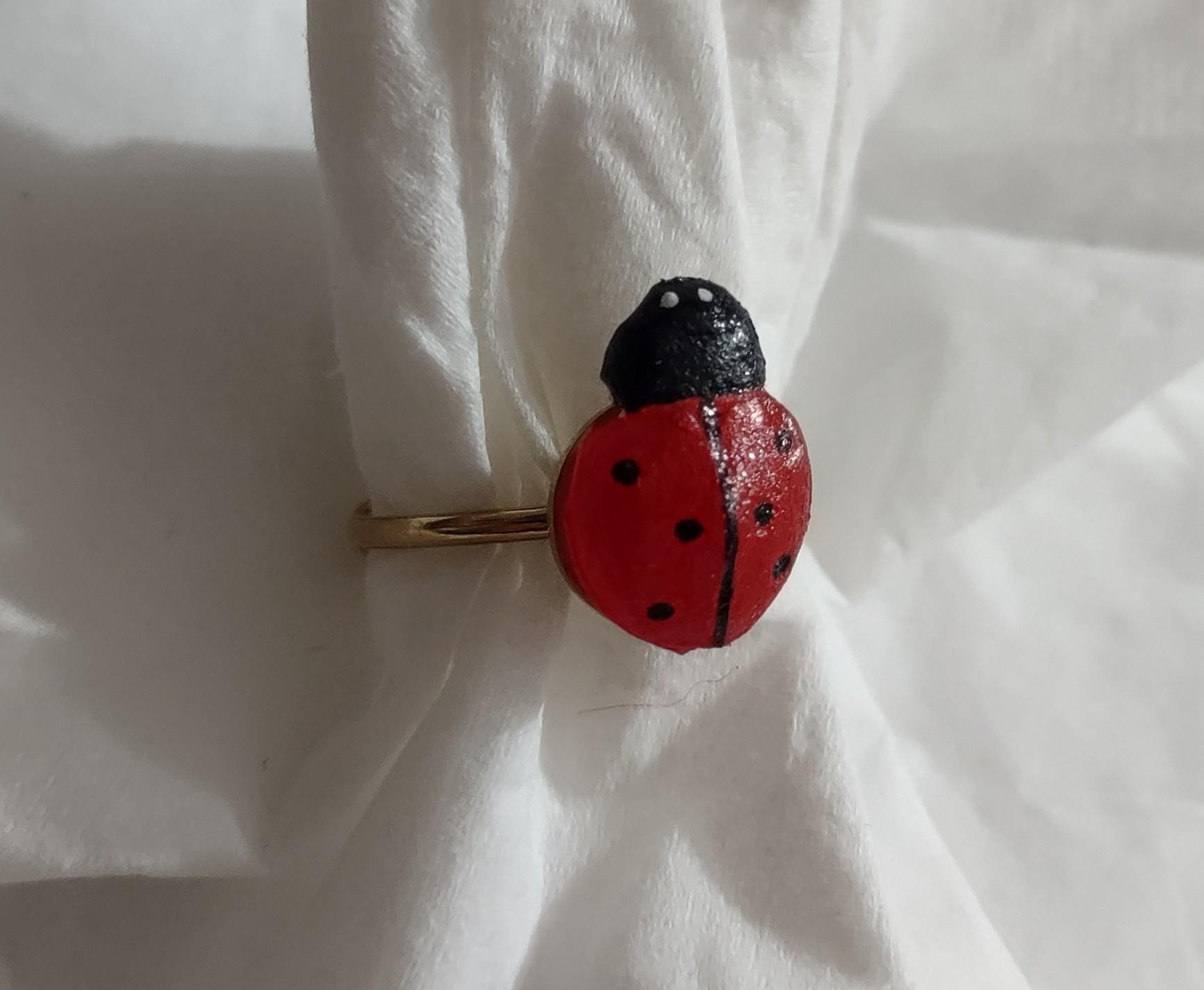 Ladybug Ring - Etsy