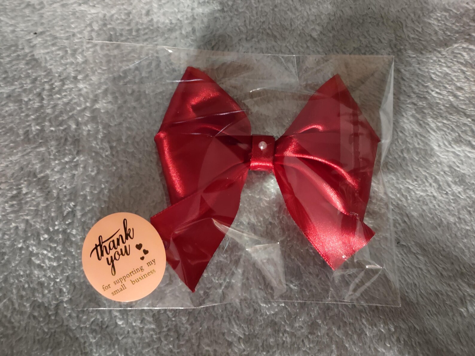 Red Hair Bow. (double Loop) - Etsy