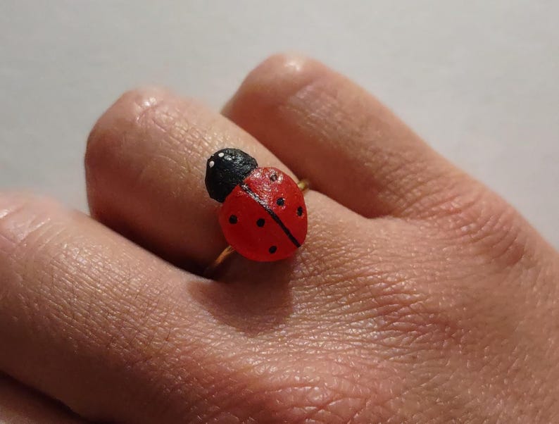 Ladybug Ring - Etsy