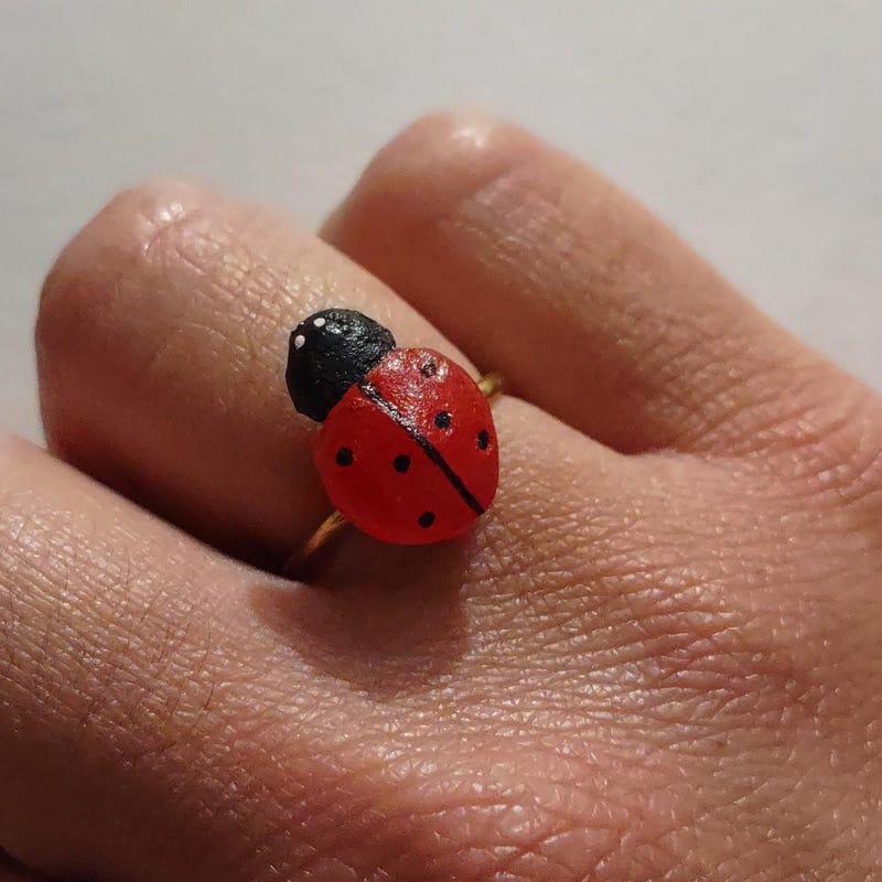 Ladybug Ring - Etsy