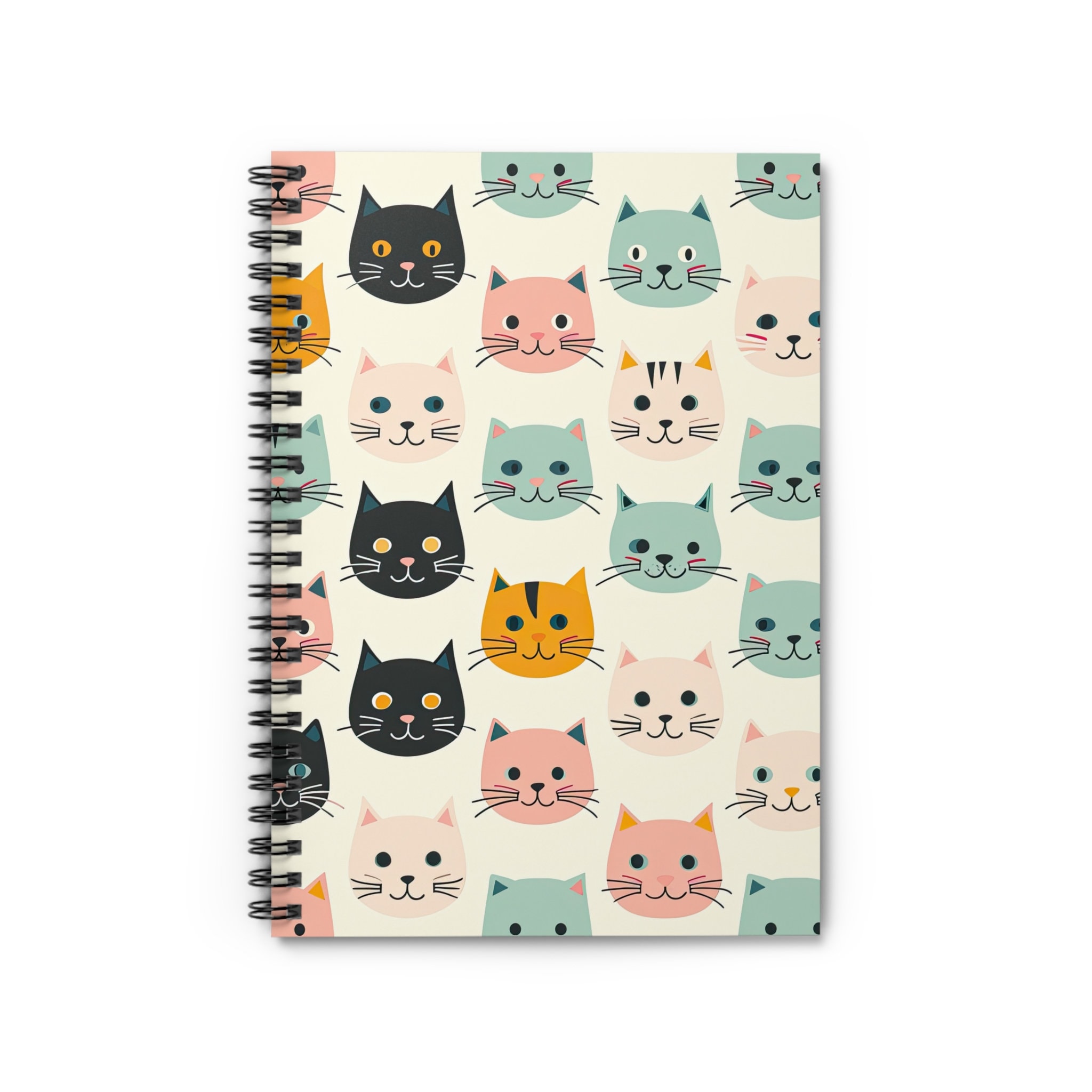 Cat Notebook Cat Spiral Notebook Lined Journal Cute Cat Lover Kitty ...