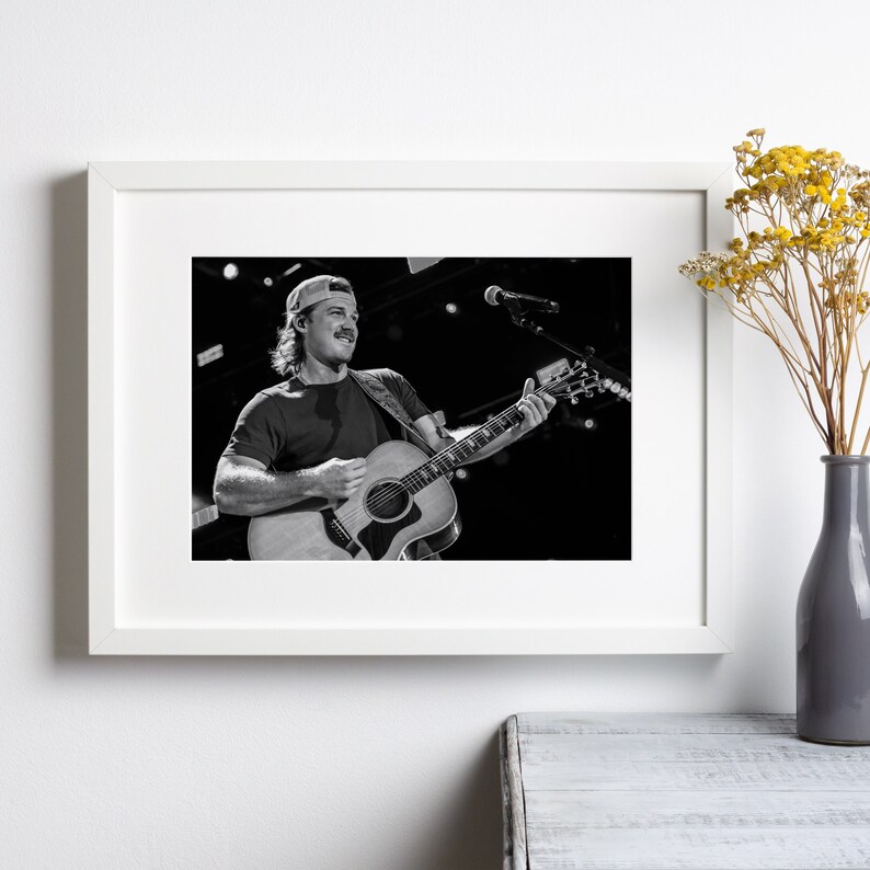 Morgan Wallen Posters / Morgan Wallen Black and White Wall Art, Album ...