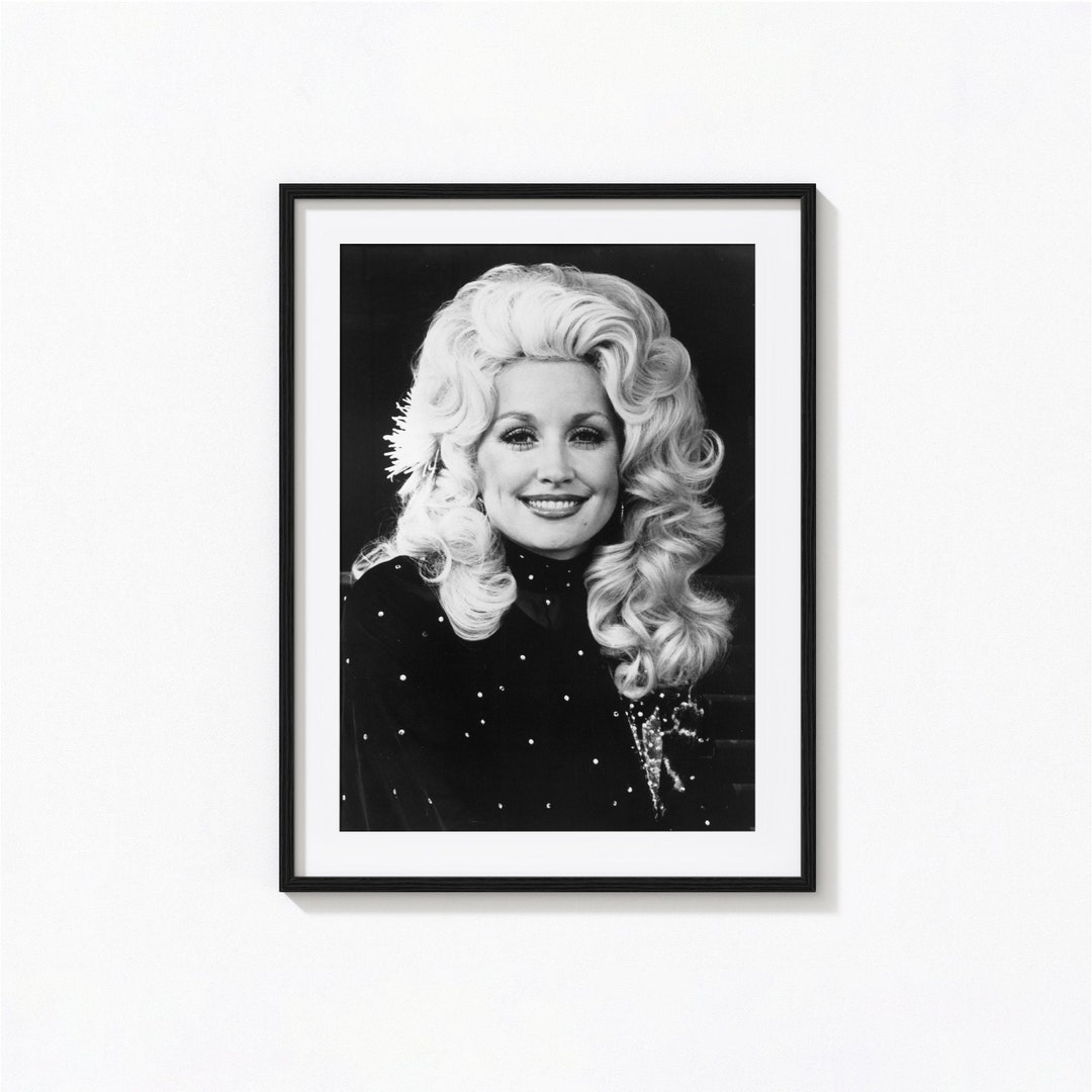 Dolly Parton Posters / Dolly Parton Black and White Wall Art, Album ...