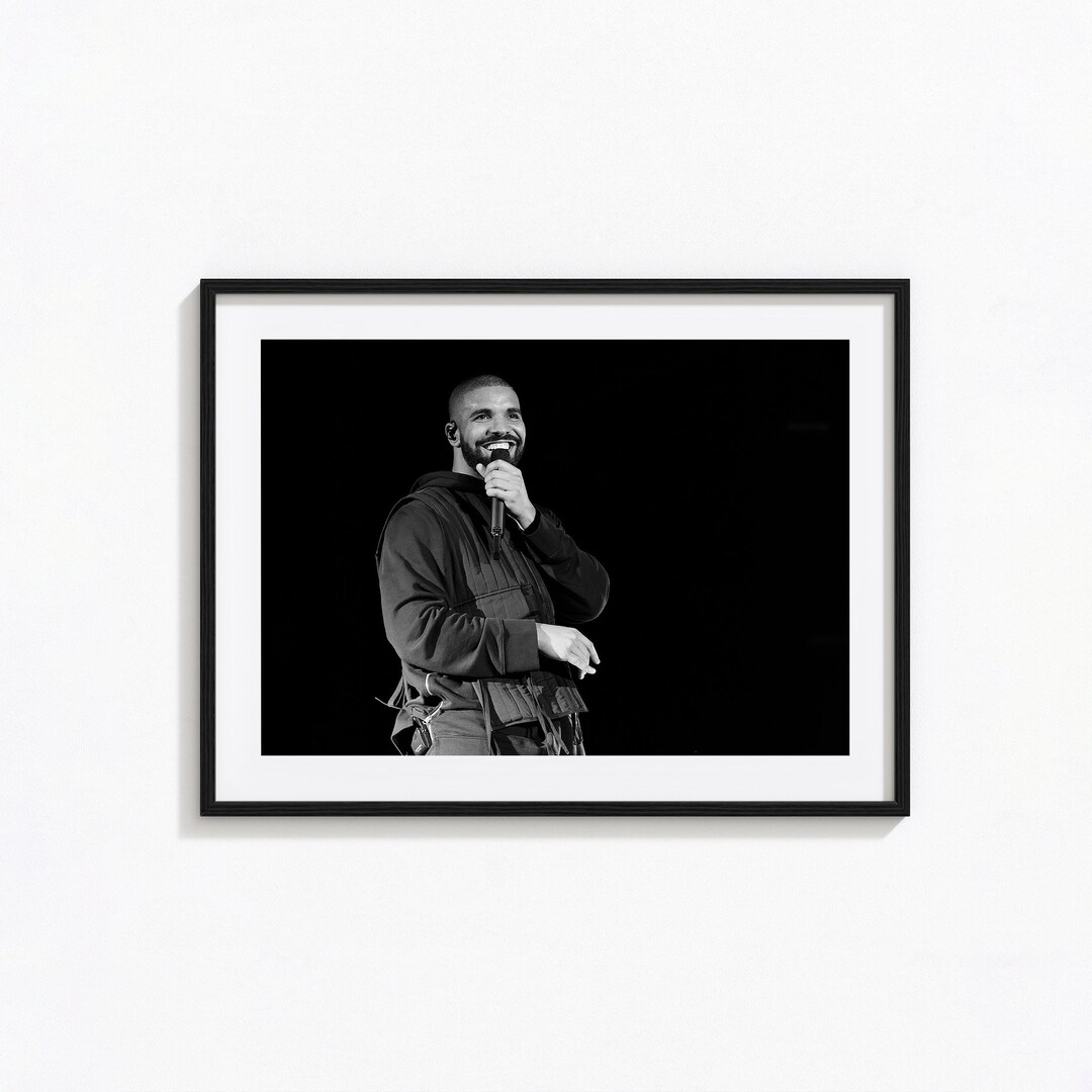 Drake Posters / Drake Black and White Wall Art, Music Poster, Home ...